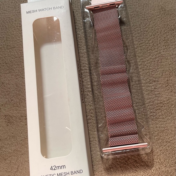 Mesh Watch Band | Other | Magnetic Mesh Rose Gold Apple Watch Band ...